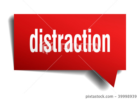 distraction red 3d speech bubble - Stock Illustration [39998939] - PIXTA