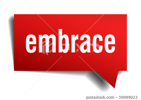 embrace red 3d speech bubble - Stock Illustration [39999022] - PIXTA