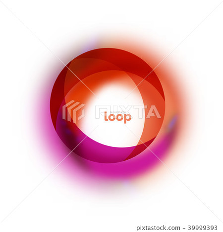 Loop circle business icon, created with glass... - Stock Illustration ...