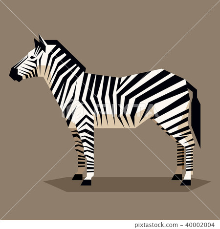 Flat geometric Zebra - Stock Illustration [40002004] - PIXTA