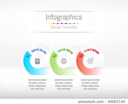 Infographic design elements with 3 options. - Stock Illustration ...