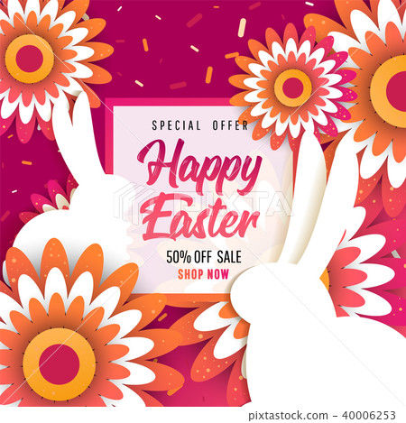 Easter sale banner background template - Stock Illustration [40006253 ...