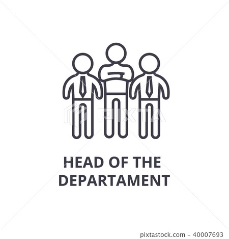 head of the departament thin line icon, sign,... - Stock Illustration ...