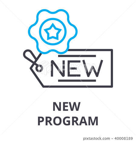 new program thin line icon, sign, symbol,... - Stock Illustration ...