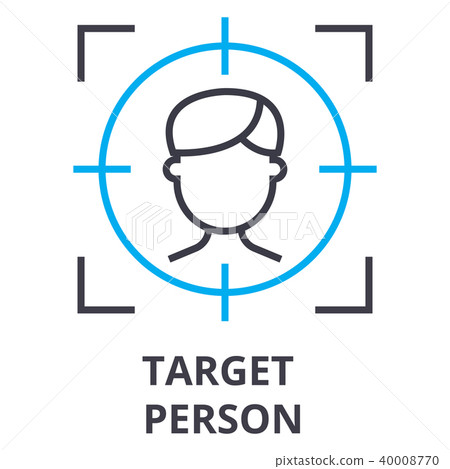 target person thin line icon, sign, symbol,... - Stock Illustration ...