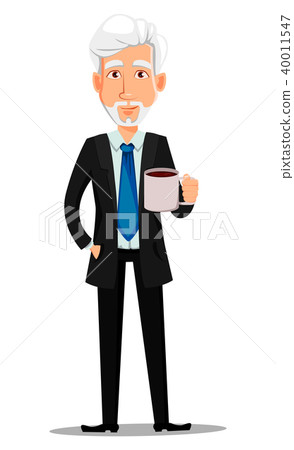 Business man with gray hair - Stock Illustration [40011547] - PIXTA