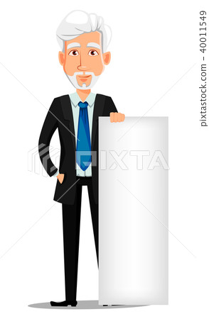 Business man with gray hair - Stock Illustration [40011549] - PIXTA