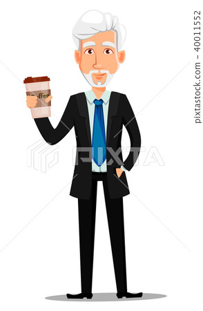 Business man with gray hair - Stock Illustration [40011552] - PIXTA
