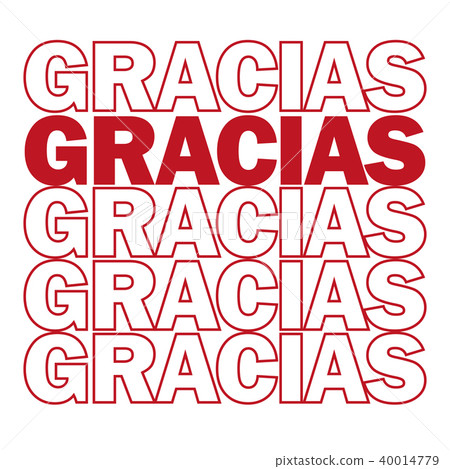 Gracias. Thank you in Spanish. vector.... - Stock Illustration ...