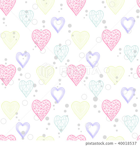 Heart abstract pattern - Stock Illustration [40018537] - PIXTA