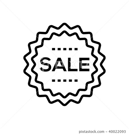 Sale - line design single isolated icon - Stock Illustration [40022093 ...