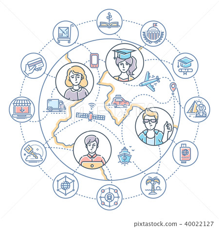 Internet business - modern flat design style... - Stock Illustration ...