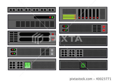 Set of computer server - Stock Illustration [40023771] - PIXTA