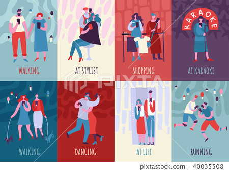 Gadgets Dependent Cards set - Stock Illustration [40035508] - PIXTA