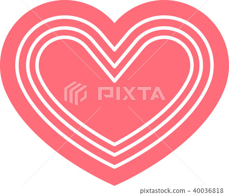 Three line hearts - Stock Illustration [40036818] - PIXTA