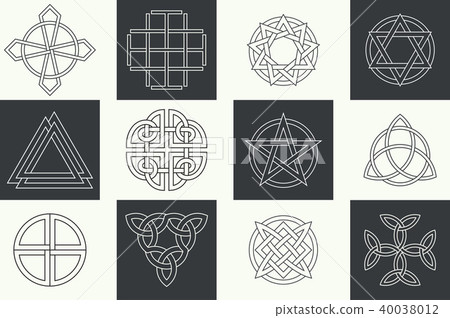 Set of ancient symbols - Stock Illustration [40038012] - PIXTA