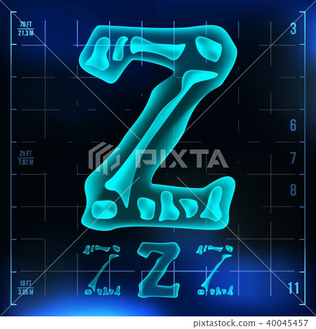 Z Letter Vector. Capital Digit. Roentgen X-ray... - Stock Illustration ...