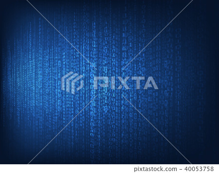 Blue binary code background. - Stock Illustration [40053758] - PIXTA