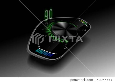 The Metal Black chrome rotating Green Light - Stock Illustration ...