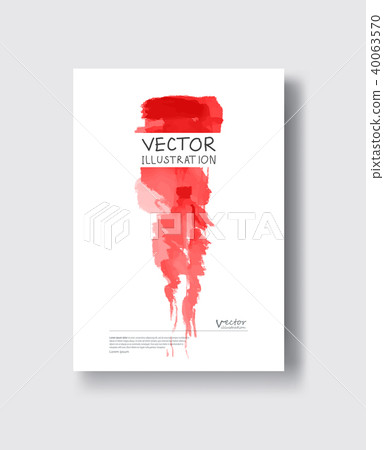 vector red ink brush stroke - Stock Illustration [40063570] - PIXTA