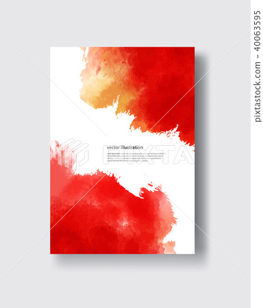 Watercolor red, fire, yellow color design banner. - Stock Illustration ...