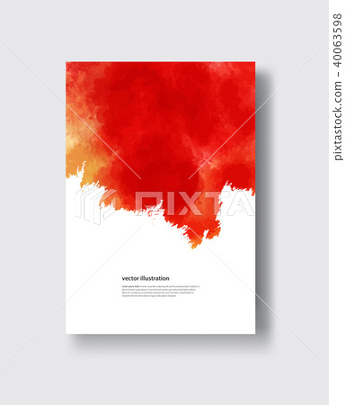 Watercolor red, fire, yellow color design banner. - Stock Illustration ...