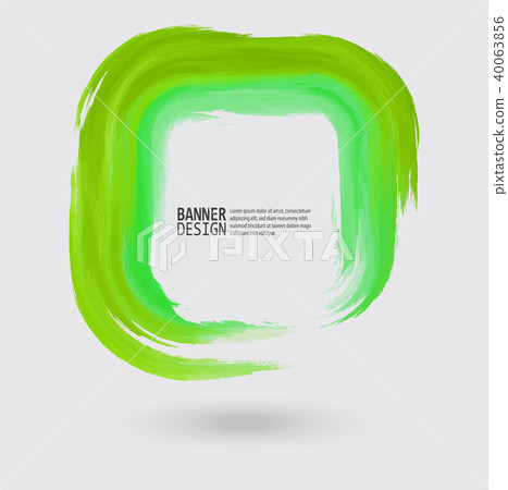 vector green ink square stroke - Stock Illustration [40063856] - PIXTA
