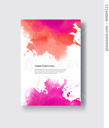 Card with vector hand drawn watercolor background. - Stock Illustration ...