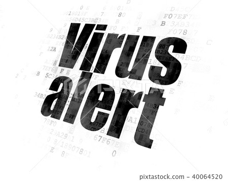 Security concept: Virus Alert on Digital... - Stock Illustration ...