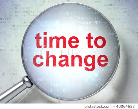Timeline concept: Time to Change with optical... - Stock Illustration ...