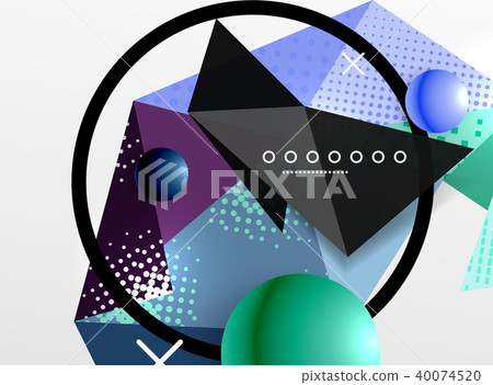 Vector color geometric abstract composition,... - Stock Illustration ...