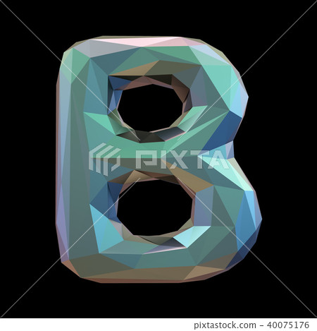 Capital latin letter B in low poly style... - Stock Illustration ...