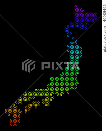 Spectrum Japan Map - Stock Illustration [40089466] - PIXTA