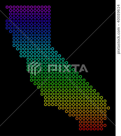 Spectrum California Map - Stock Illustration [40089614] - PIXTA