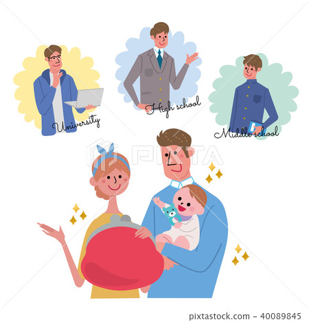 Parent and child illustration - Stock Illustration [40089845] - PIXTA