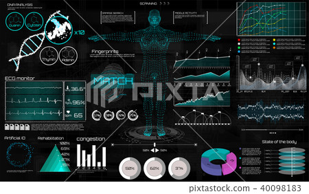 Modern medical interface. Medical infographic HUD - Stock Illustration ...