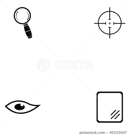 look icon set - Stock Illustration [40103047] - PIXTA