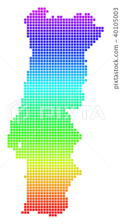 Bright Pixel Portugal Map - Stock Illustration [40105003] - PIXTA