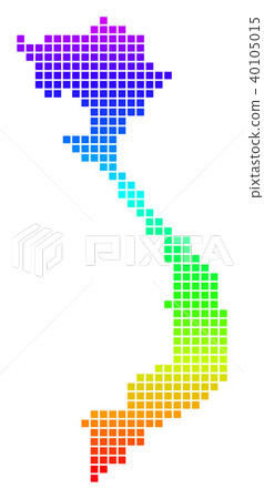 Bright Pixel Vietnam Map - Stock Illustration [40105015] - PIXTA