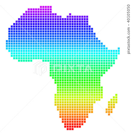 Bright Dotted Africa Map - Stock Illustration [40105050] - PIXTA