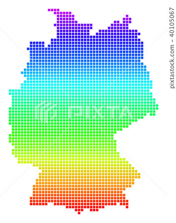 Colored Dot Germany Map - Stock Illustration [40105067] - PIXTA