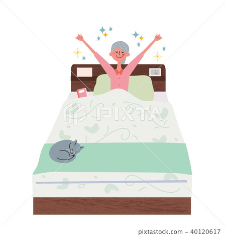 Get up senior woman illustration - Stock Illustration [40120617] - PIXTA