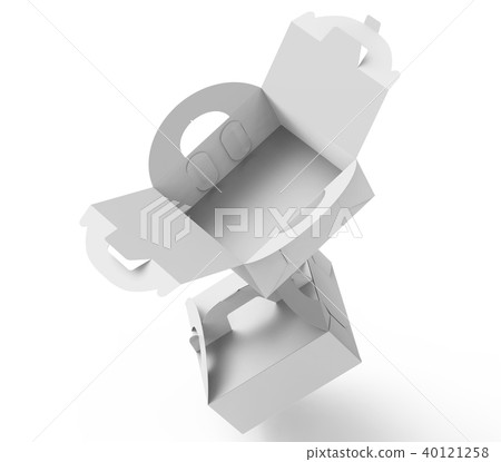 White box with handle - Stock Illustration [40121258] - PIXTA