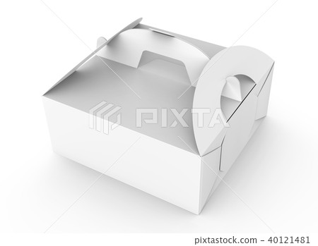 Blank paper box with handle - Stock Illustration [40121481] - PIXTA