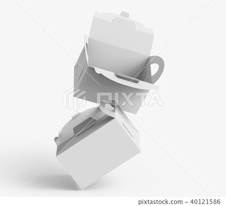 White box with handle - Stock Illustration [40121586] - PIXTA