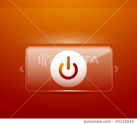 Glass transparent effect power start button, on... - Stock Illustration ...