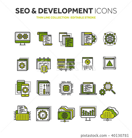 Seo and app development. Search engine - Stock Illustration [40130781 ...