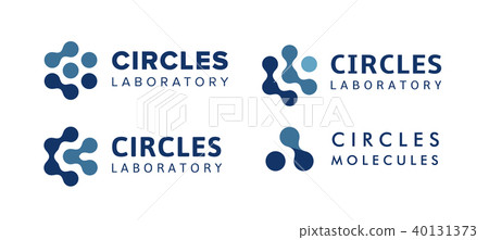 Abstract isolated logo from blue connect dots,... - Stock Illustration ...