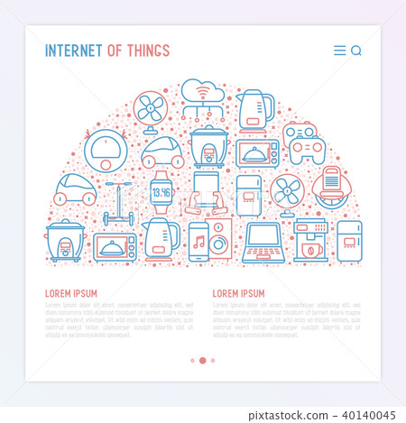 Internet of things concept in half circle - Stock Illustration ...