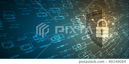 Technology security concept. Modern safety system - Stock Illustration ...